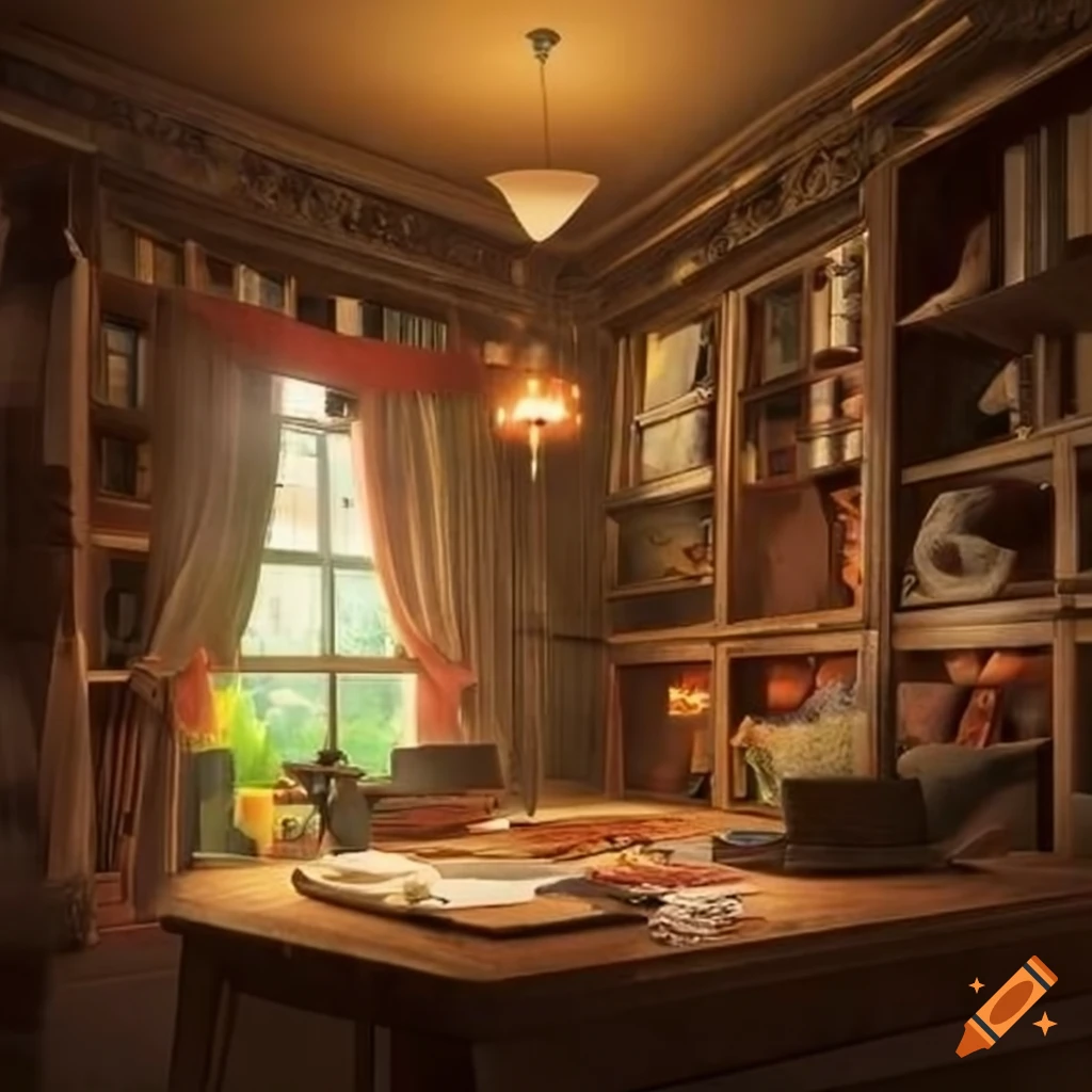 Impressive study room for practicing arkaine magic on Craiyon