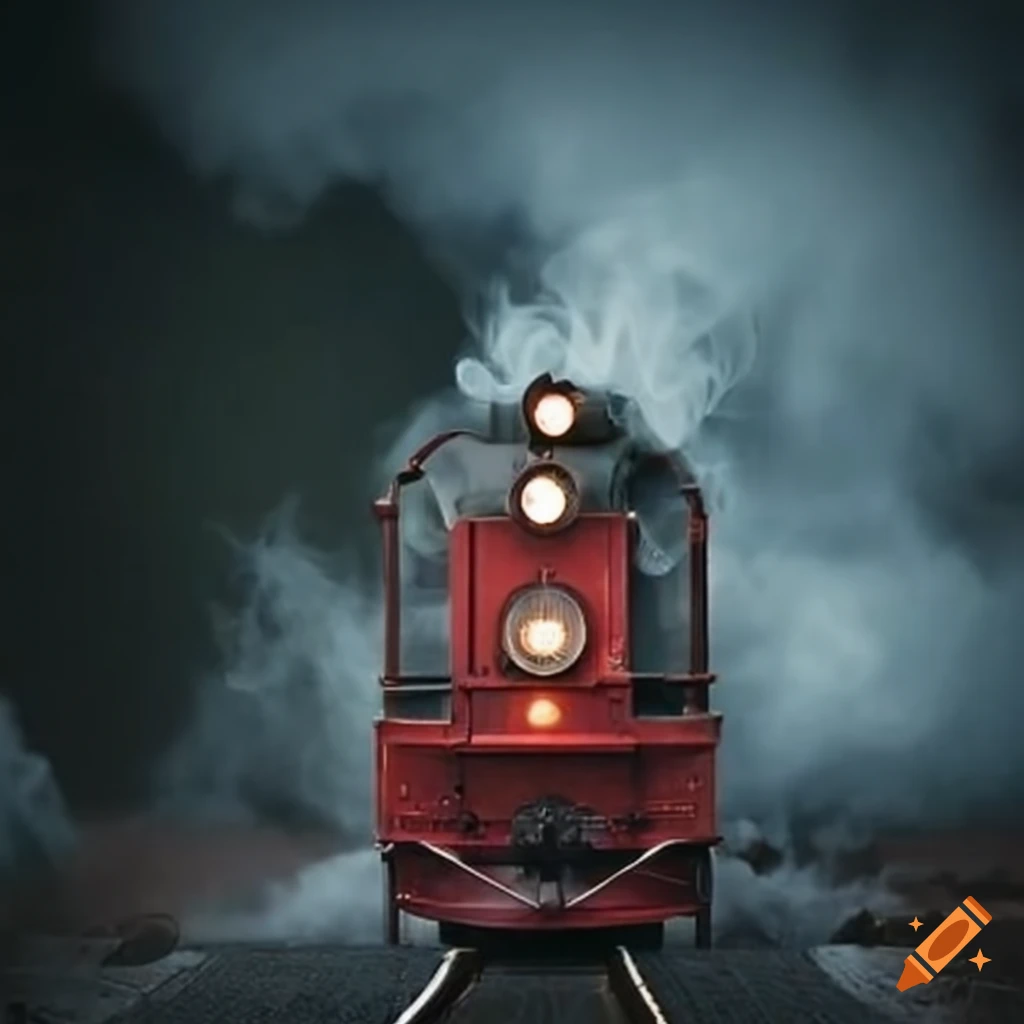 Smoking train on Craiyon