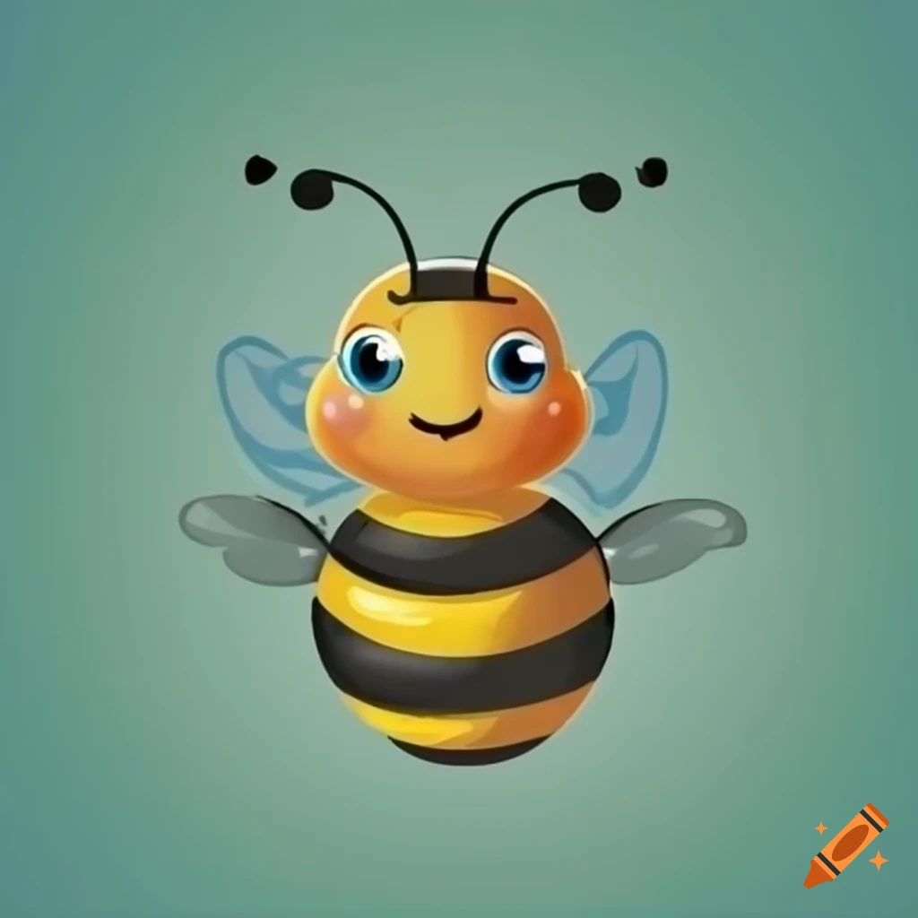 Cartoon Bees Buzzing Around Flowers On Craiyon