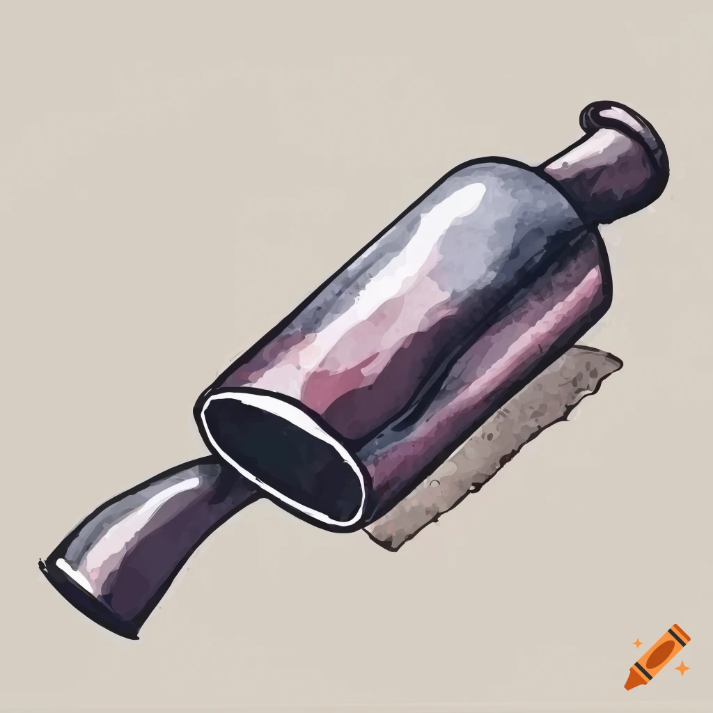 Watercolor illustration of a car muffler