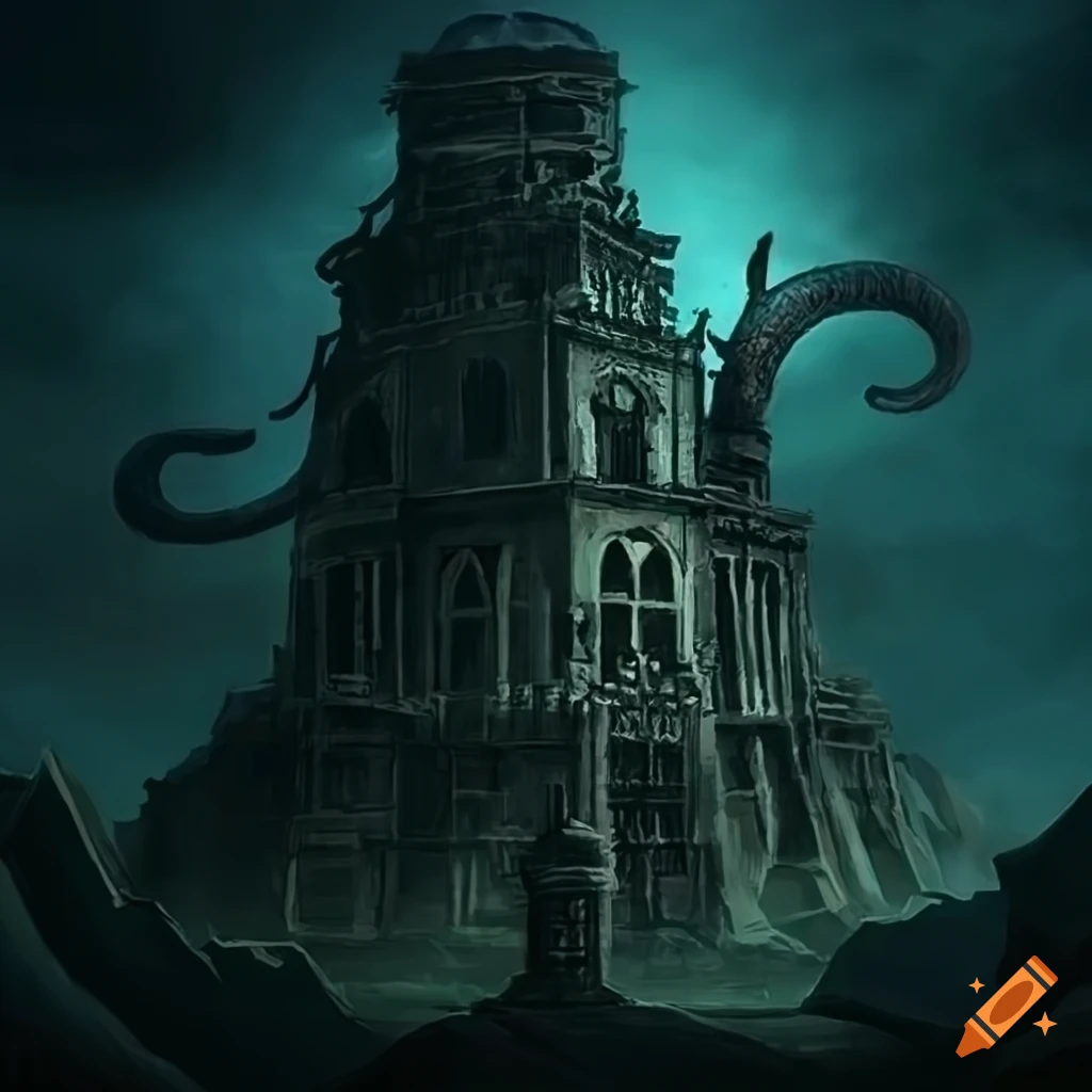 Lovecraft-inspired lightpost building