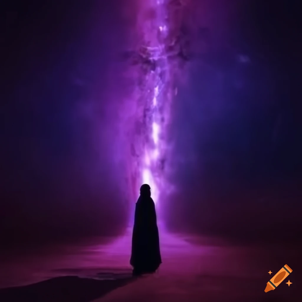 Digital art of a divine being absorbing energy on Craiyon