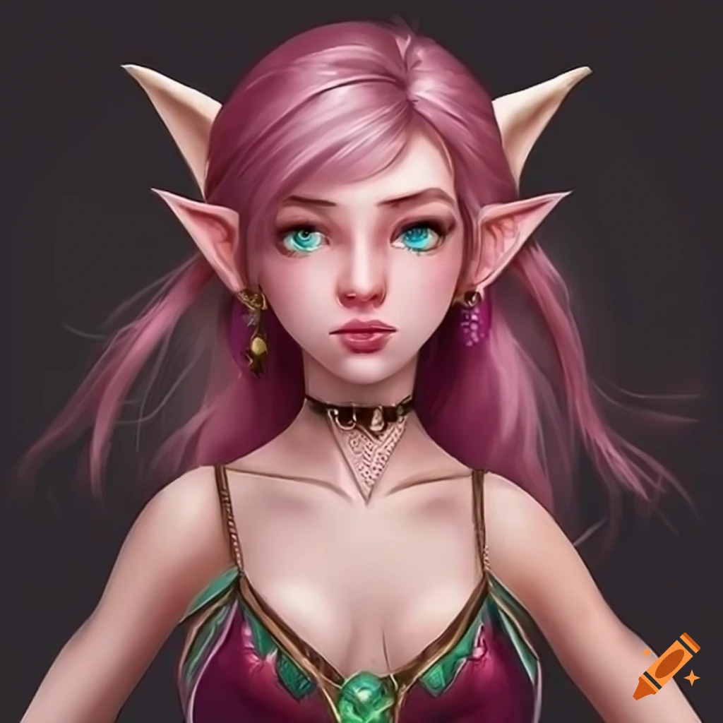 Digital art of an elf girl named lelia on Craiyon