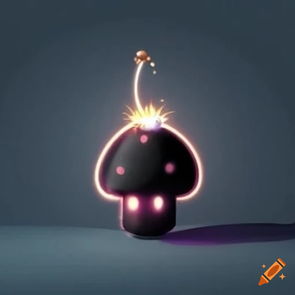 Black bomb with lit fuse on Craiyon