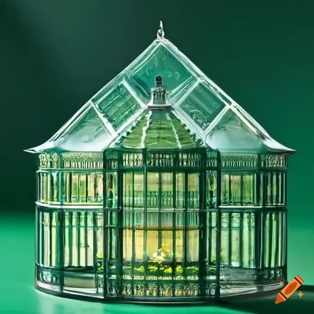 Victorian green glass house on Craiyon