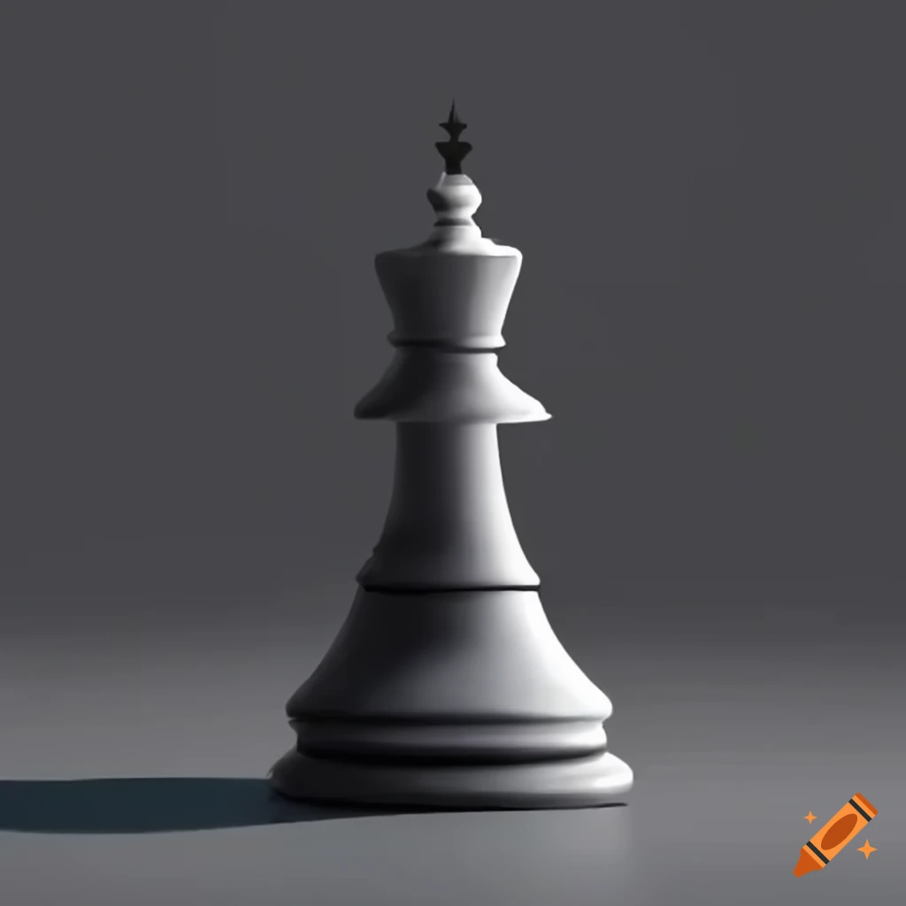Anime illustration of a black chess piece and a white chess king on Craiyon