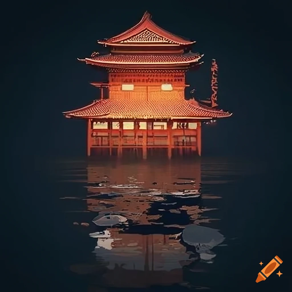 Japanese-inspired website design concept on Craiyon