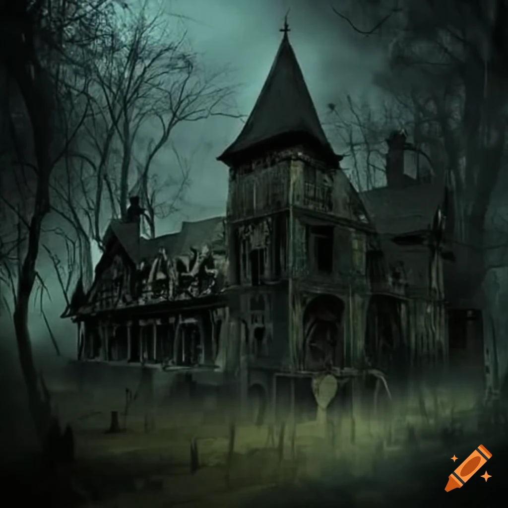 Image of a dark house on Craiyon