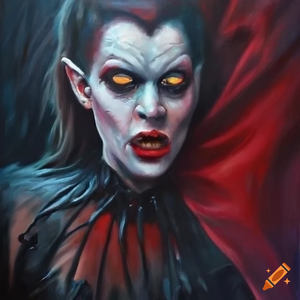 Female vampire portrait by egon schiele on Craiyon