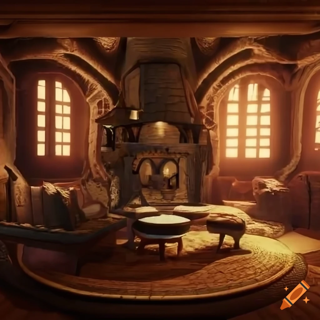 View inside a fantasy house created using unreal engine