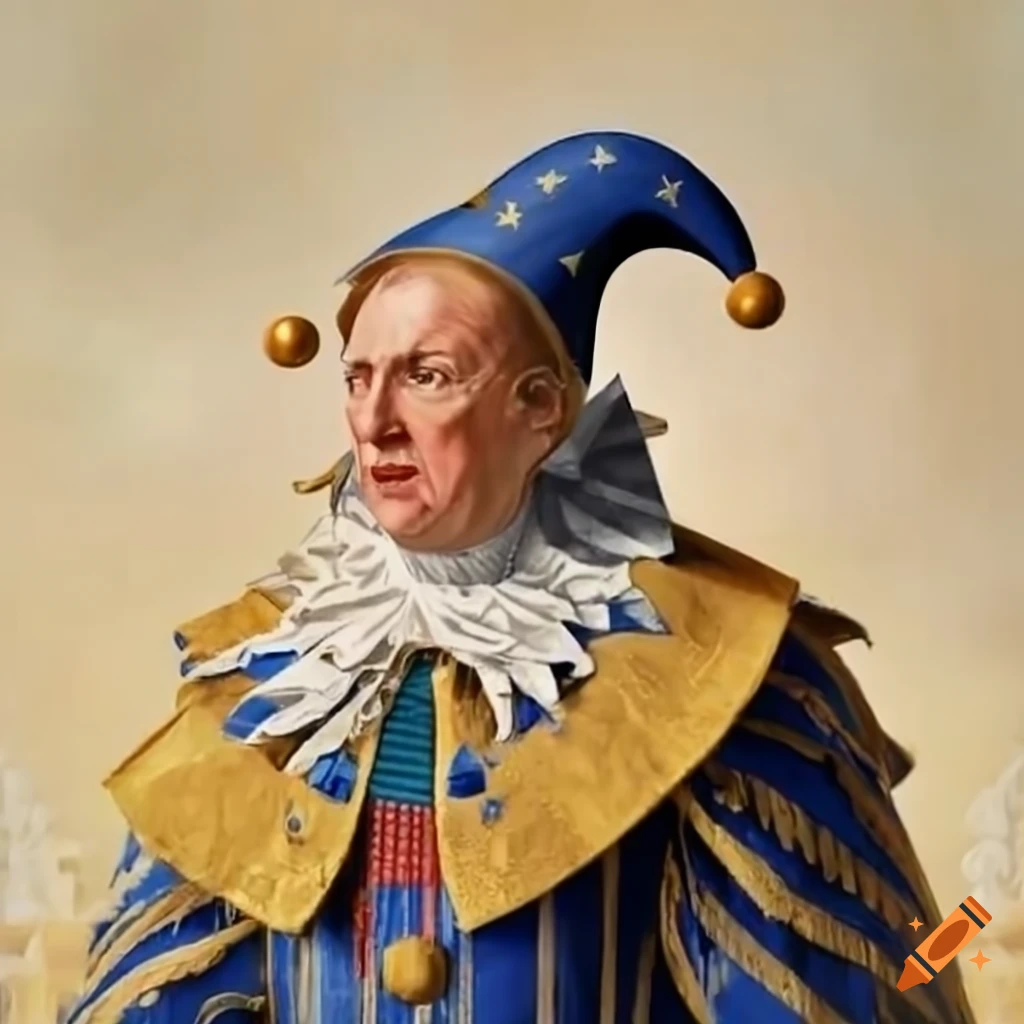 Rob halford in a jester costume on Craiyon