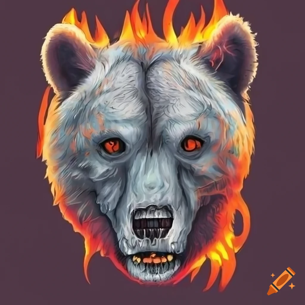 Digital art of a cyclops bear with glowing eye on Craiyon