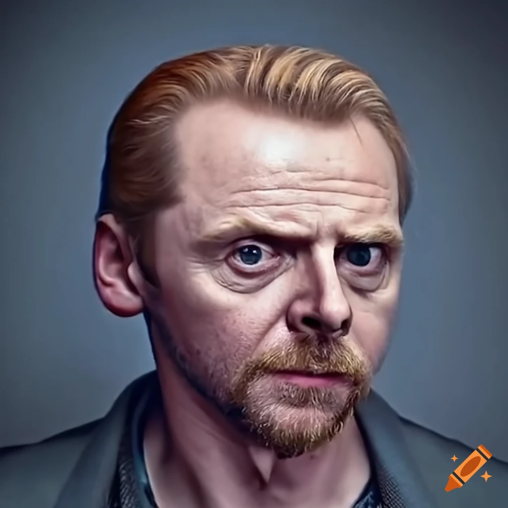 Simon pegg lookalike meeting on Craiyon