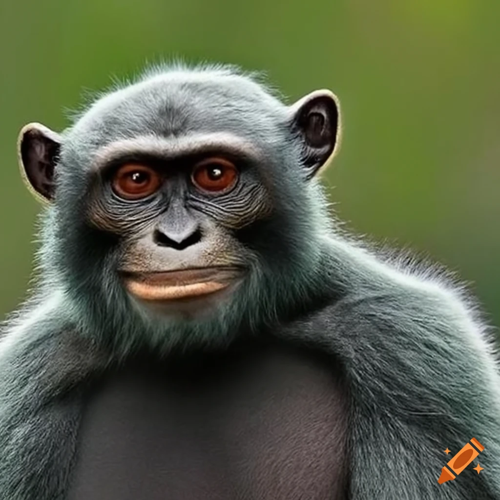 Photograph of a humanoid primate hybrid