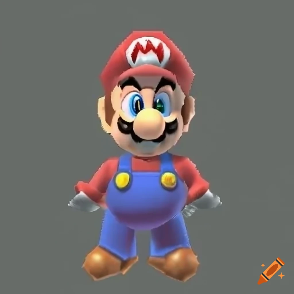 Screenshot of mario 64 on Craiyon