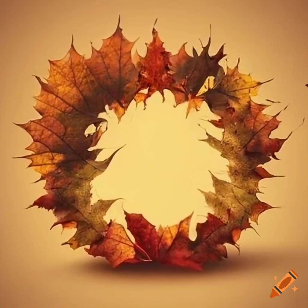 Autumn leaf crown on Craiyon