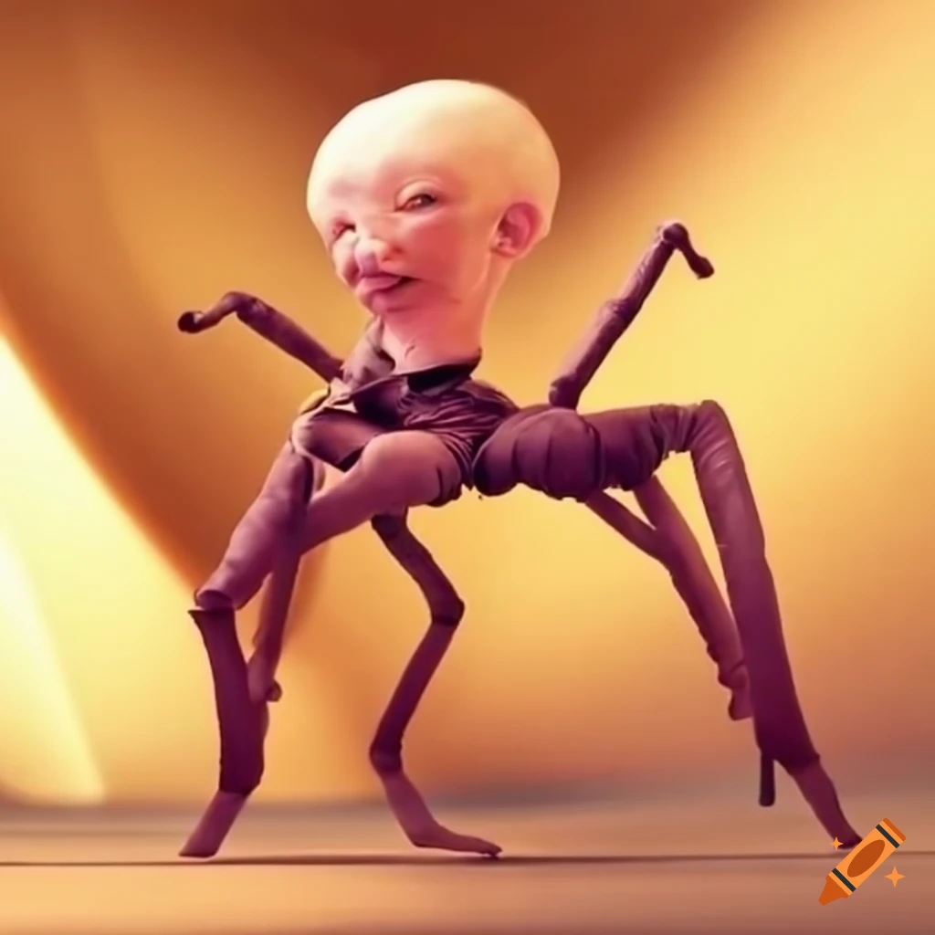 Creative artwork featuring a spider with multiple legs on Craiyon
