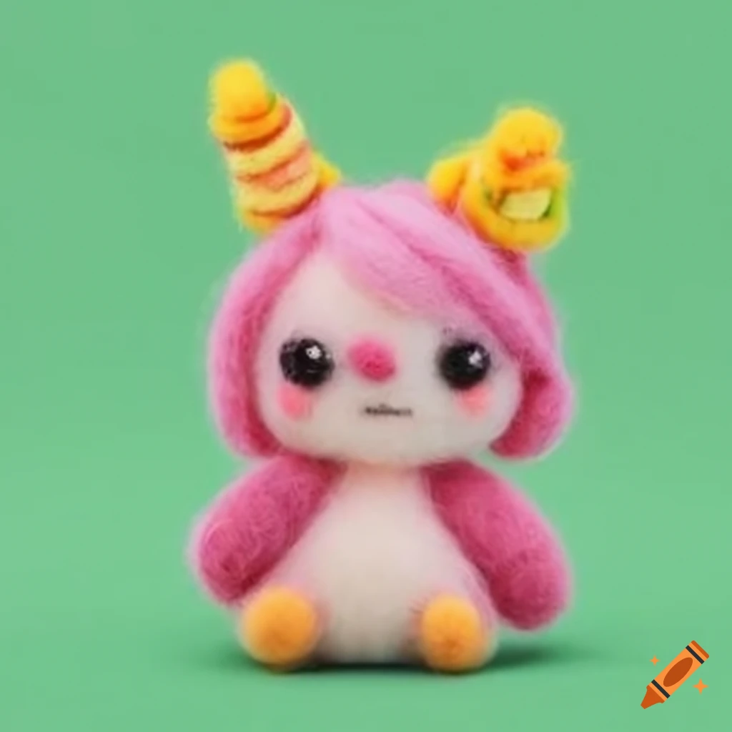 Felted wool candy creatures on Craiyon