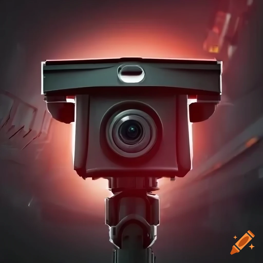 High-tech spider security camera with weapons