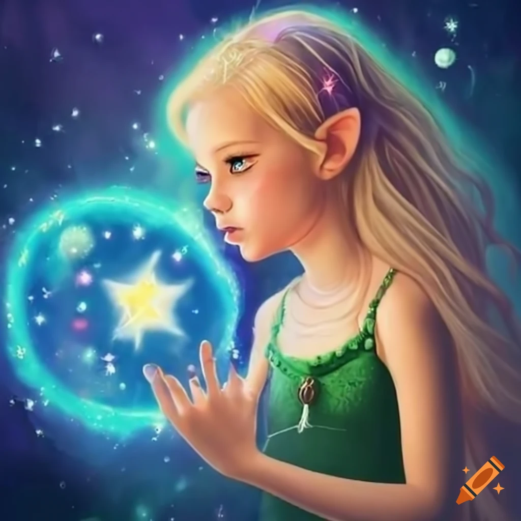 Illustration of twinkle, a magical star elf on Craiyon