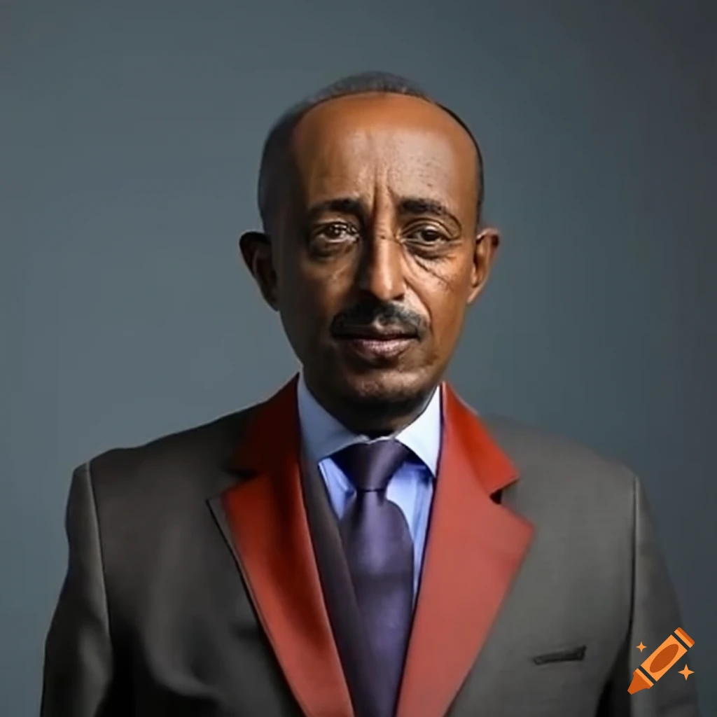 Portrait of eskinder nega on Craiyon