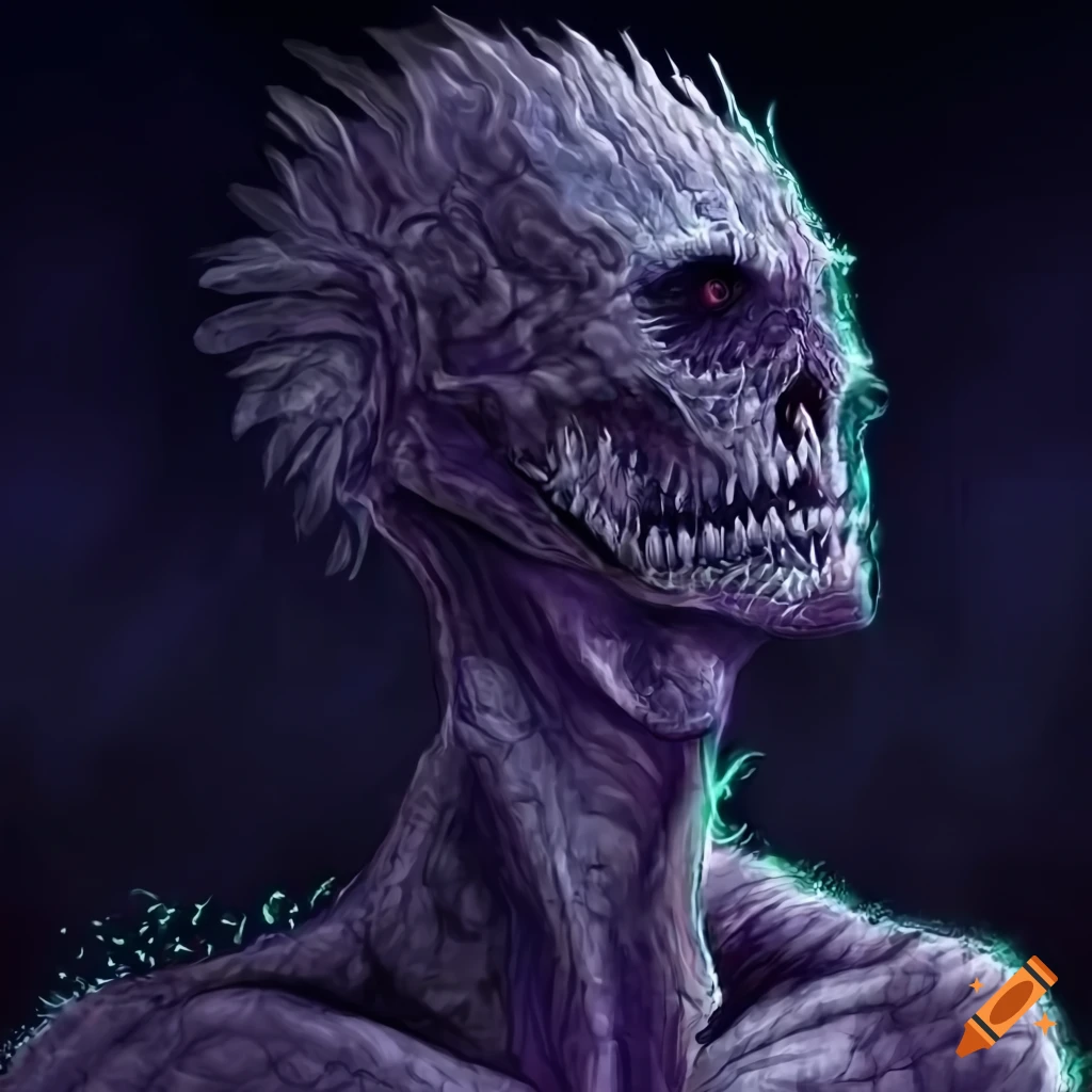 Hyper-realistic artwork of thanatus, the personification of primal ...