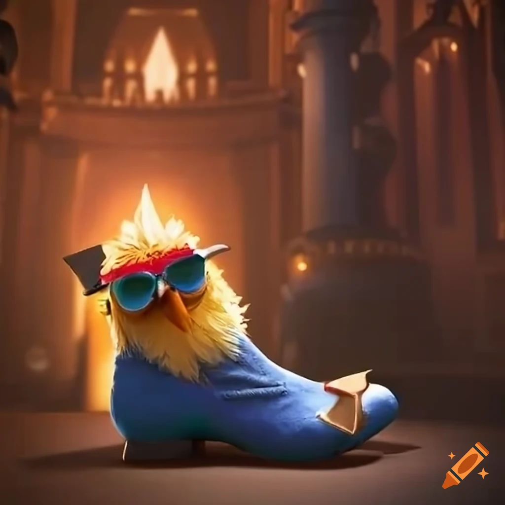 Ultra realistic depiction of a fashionable chicken in a castle on Craiyon