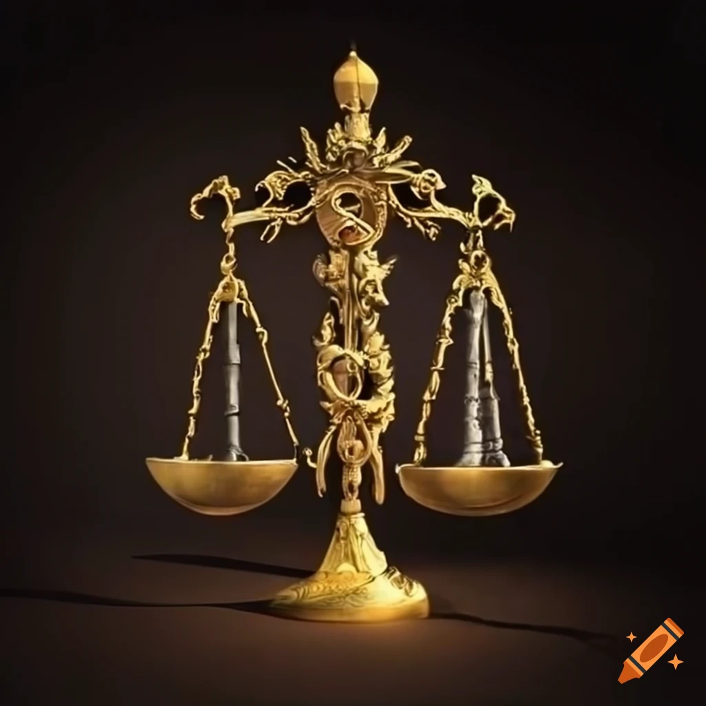 Divinity of justice holding a scale on Craiyon