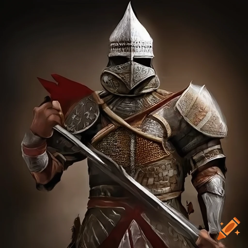 Guerreiro medieval em combate