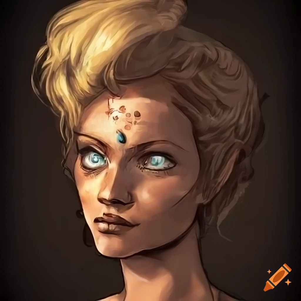 Detailed painting of a female rat person on Craiyon