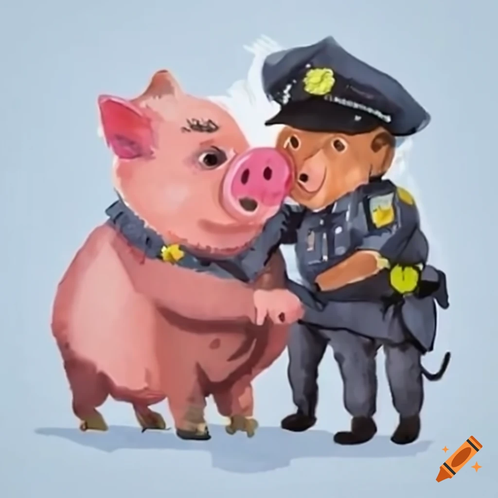 Pig police emoji on Craiyon