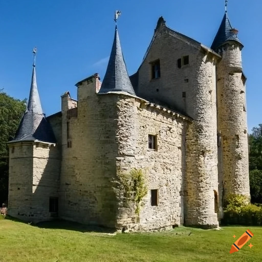 Picture of a small castle house on Craiyon