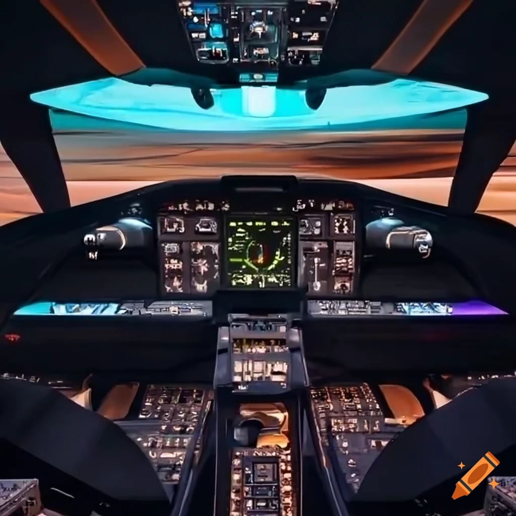 Space ship cockpit, large seats, orbiting mars on Craiyon