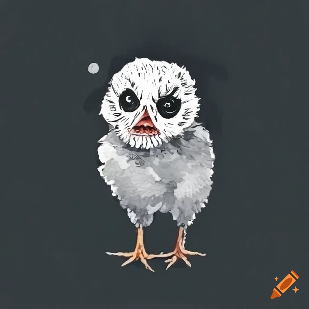 Wanted poster of a scary chick named Pidou on Craiyon