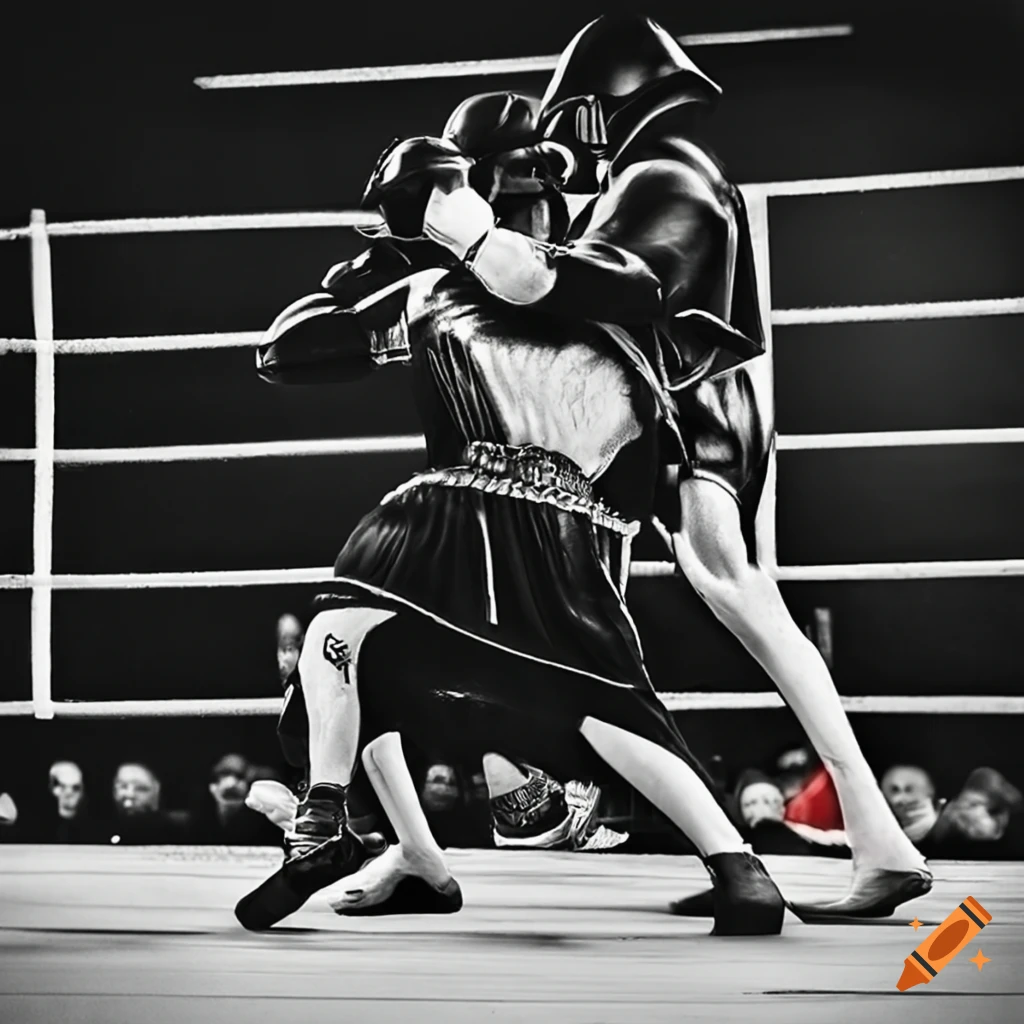 Image of darth vader boxing