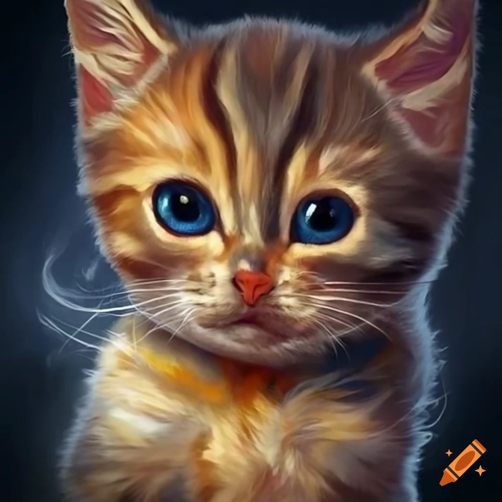 Cute kitten on Craiyon
