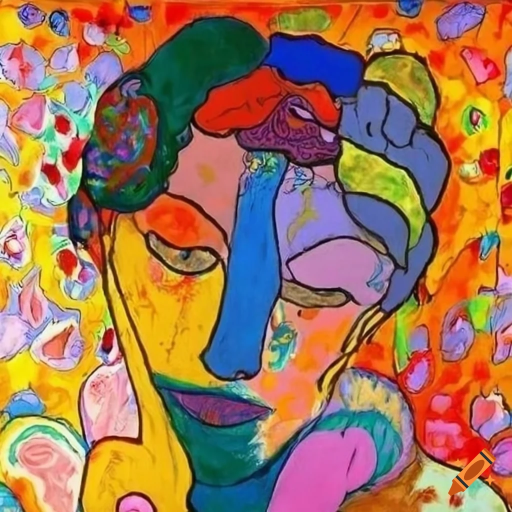 Psychedelic artwork inspired by picasso on Craiyon