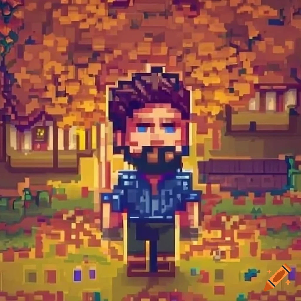 Autumn wallpaper featuring Olivier Giroud in Stardew Valley on Craiyon