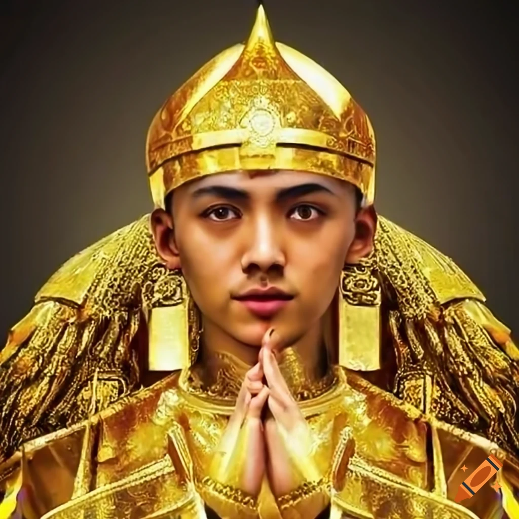 Two young men dressed as divine priests on Craiyon