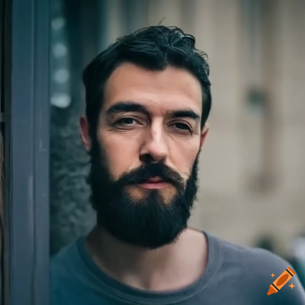 Photo of a middle-aged Spanish man with a beard on Craiyon