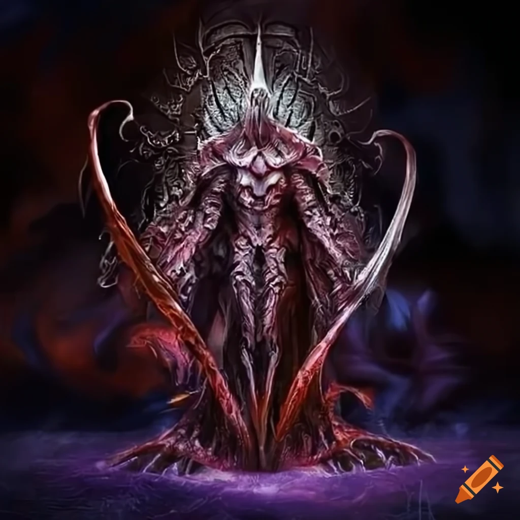 Artistic portrayal of an evil multi dimensional lord on Craiyon