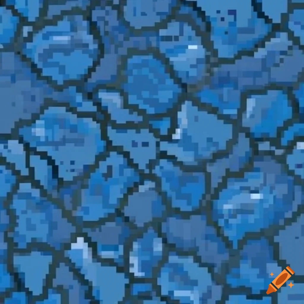 Luxurious blue marble pixel art texture