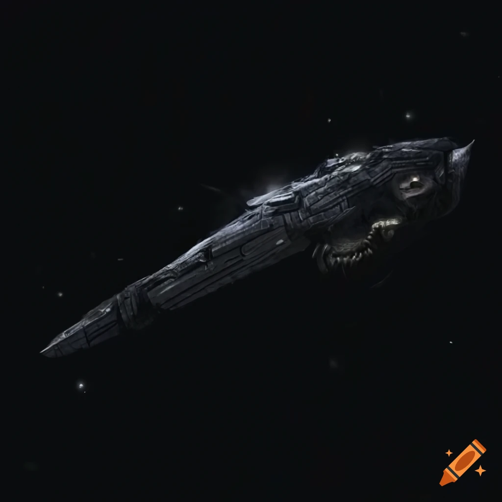 Spaceship in deep space on Craiyon