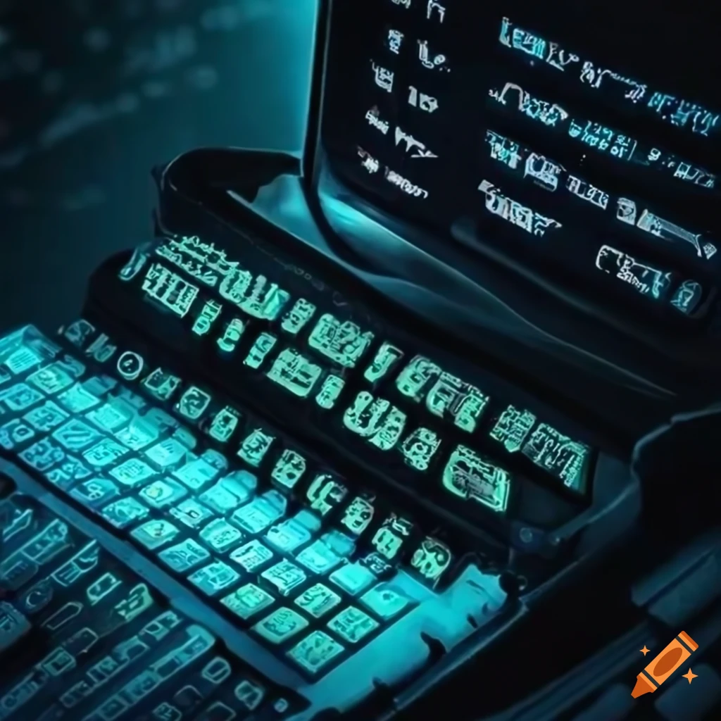 Illustration of a hacking terminal on Craiyon