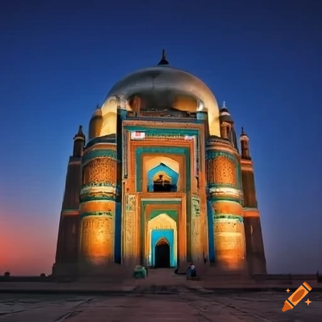 Futuristic cityscape of multan on Craiyon