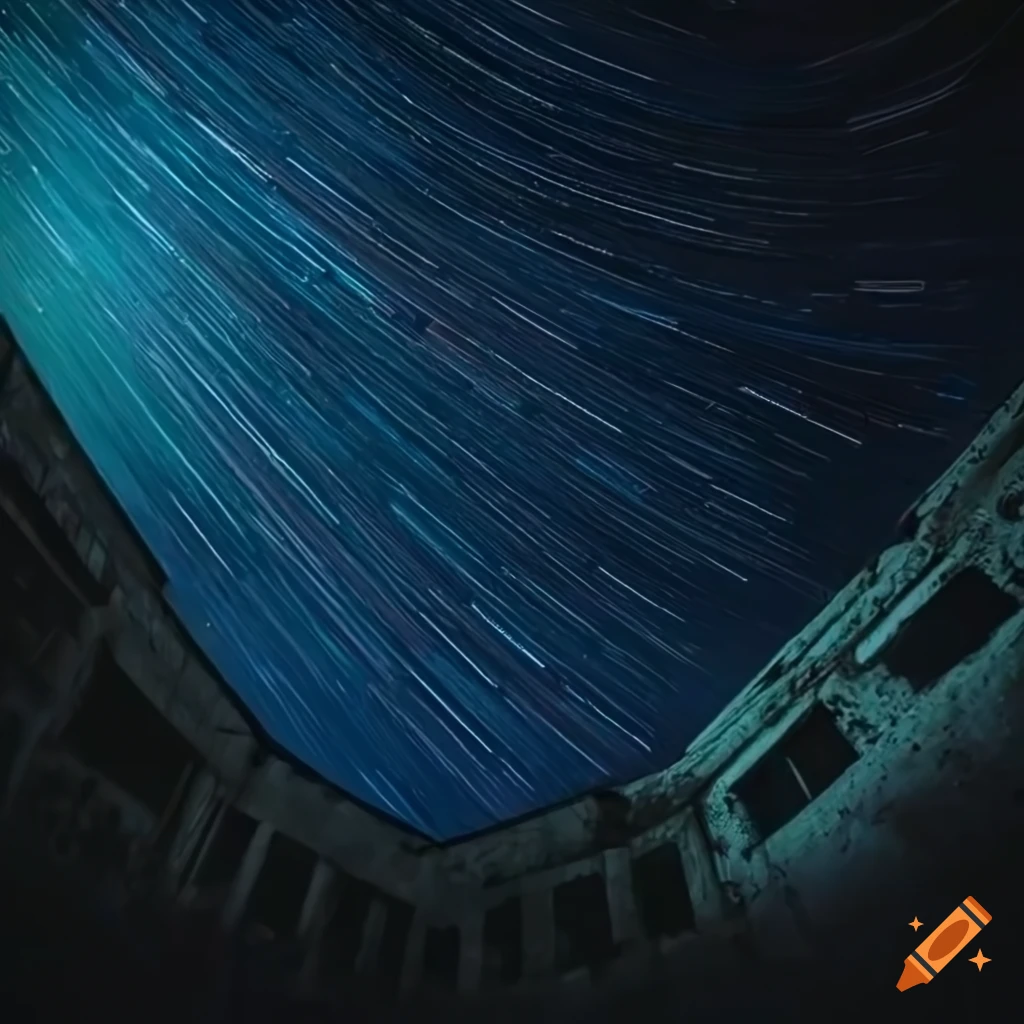 View of stars shining through prison bars on Craiyon