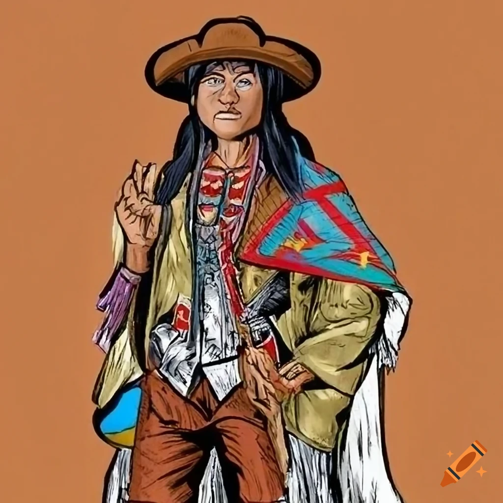 Cherokee Native American with a western hat and dust jacket in a DC ...
