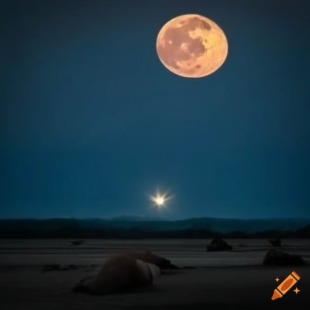 Photography of unique wildlife on the moon on Craiyon