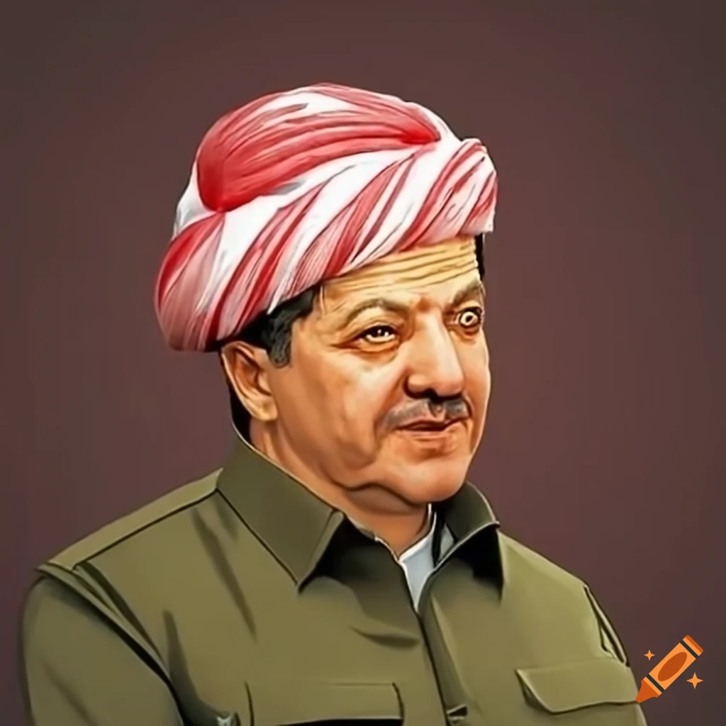 Portrait of barzani on Craiyon