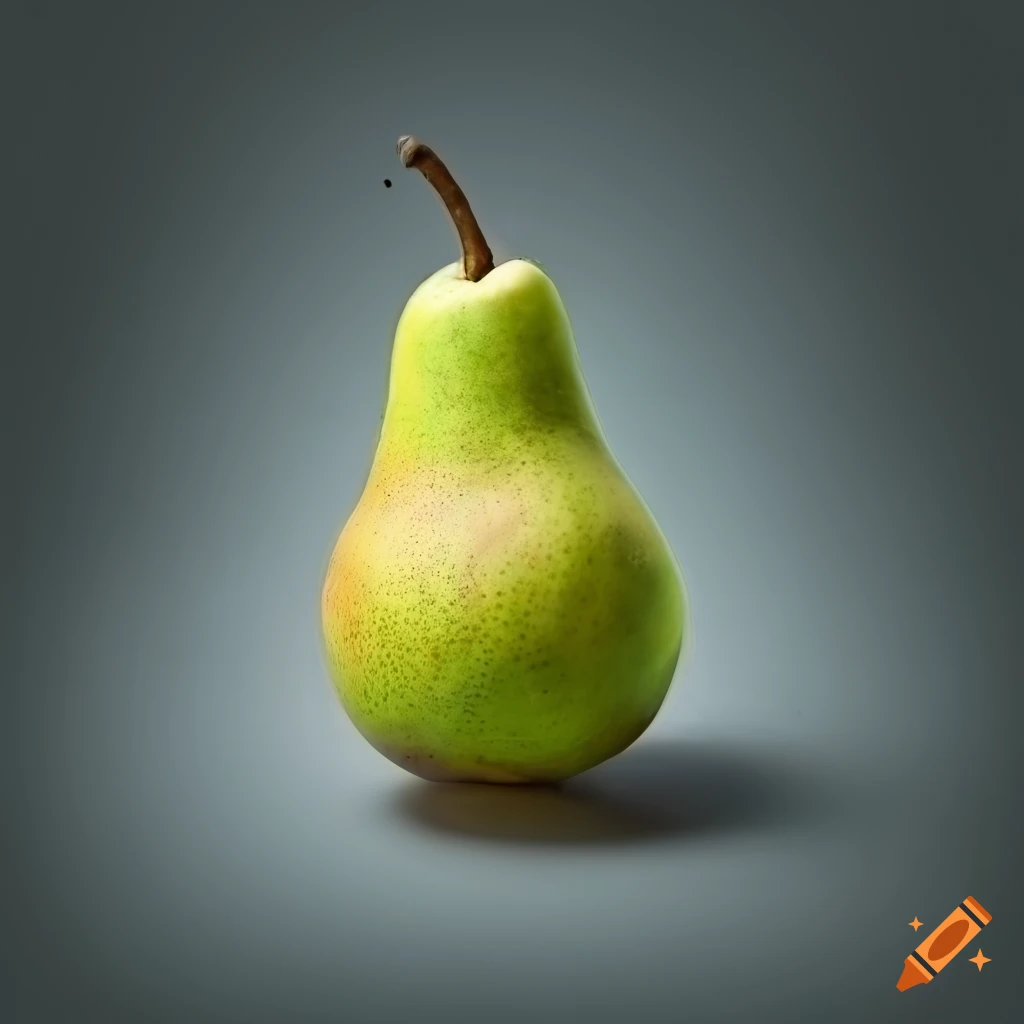 Smiling face formed by a pear and human teeth on Craiyon